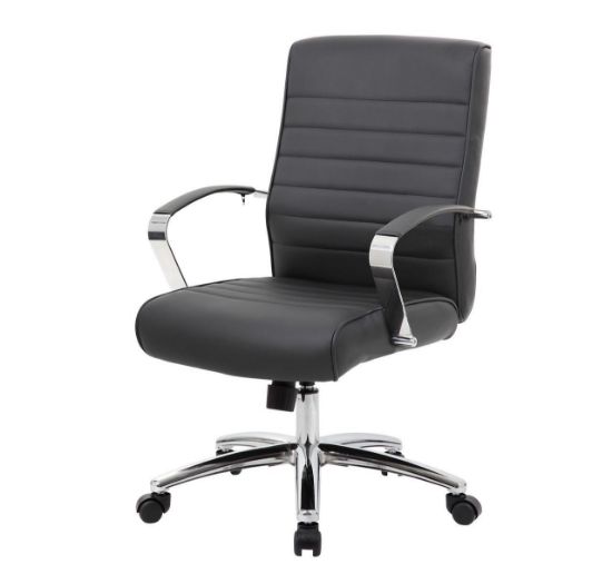 OfficeSource Studio Collection Mid Back Chair with Chrome Frame