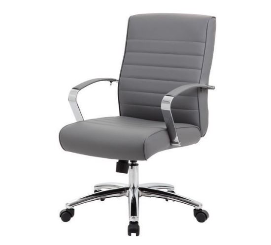 OfficeSource Studio Collection Mid Back Chair with Chrome Frame