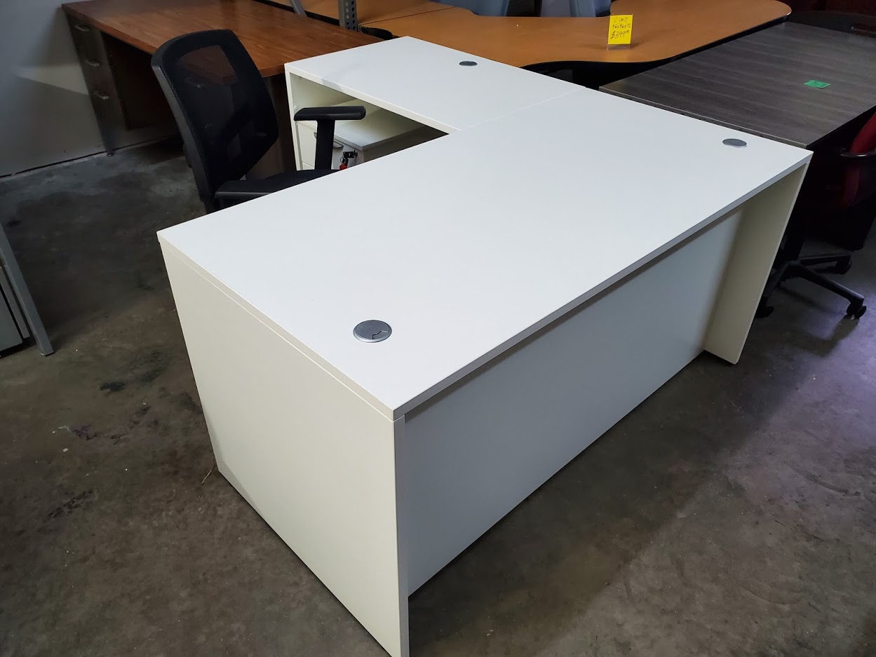 Choice Office Furniture. White 60 x 66 L Desk
