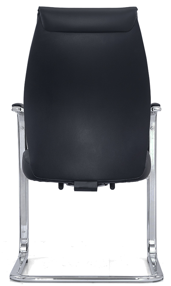 Black Leather Guest Chair with Arms | Choice Office Furniture