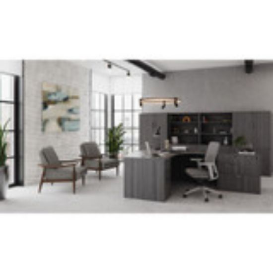 Choice Office Furniture. OfficeSource Mira Wood Arm Upholstered Lounge ...